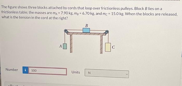 Solved The figure shows three blocks attached by cords that | Chegg.com