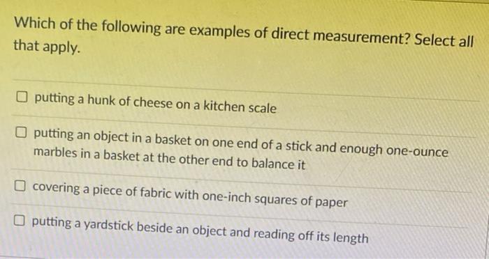 Solved Which of the following are examples of direct | Chegg.com