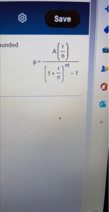Solved Use the sinking fund formula shown to determine the | Chegg.com