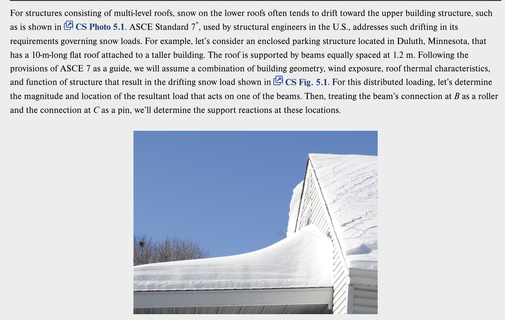 Solved For structures consisting of multi-level roofs, snow | Chegg.com