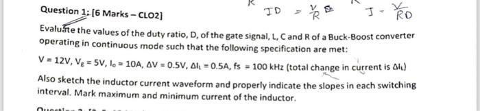 Solved Question 1: [6 Marks - CLO2] Evaluदte the values of | Chegg.com