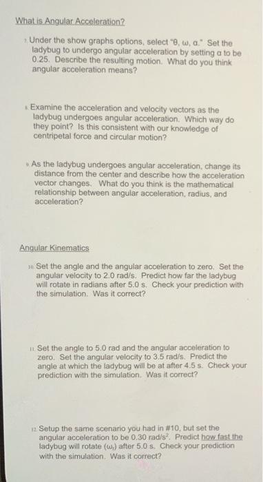 Solved Use the Ladybug Revolution in the motion section from | Chegg.com