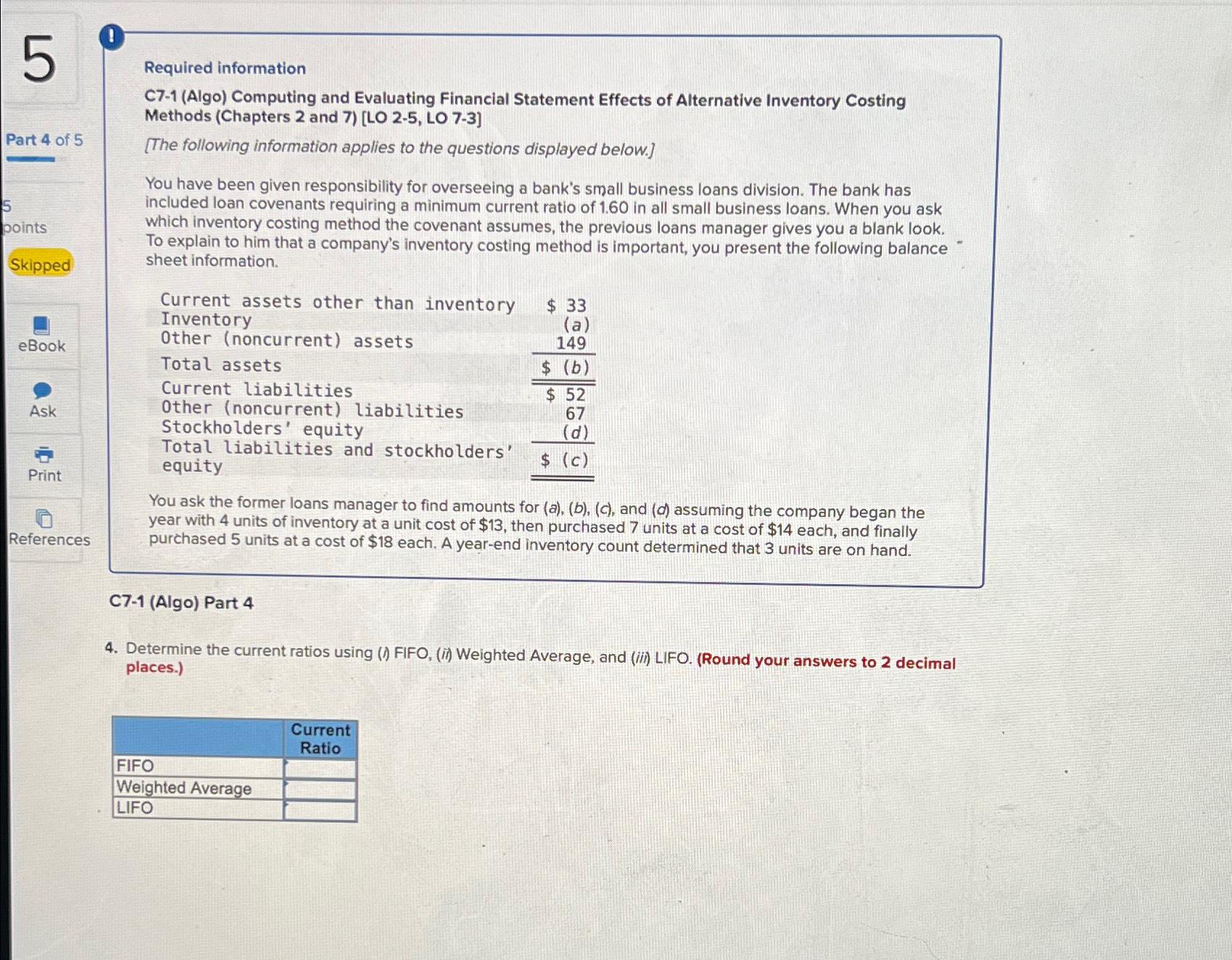 Solved (1Required informationC7-1 (Algo) ﻿Computing and | Chegg.com