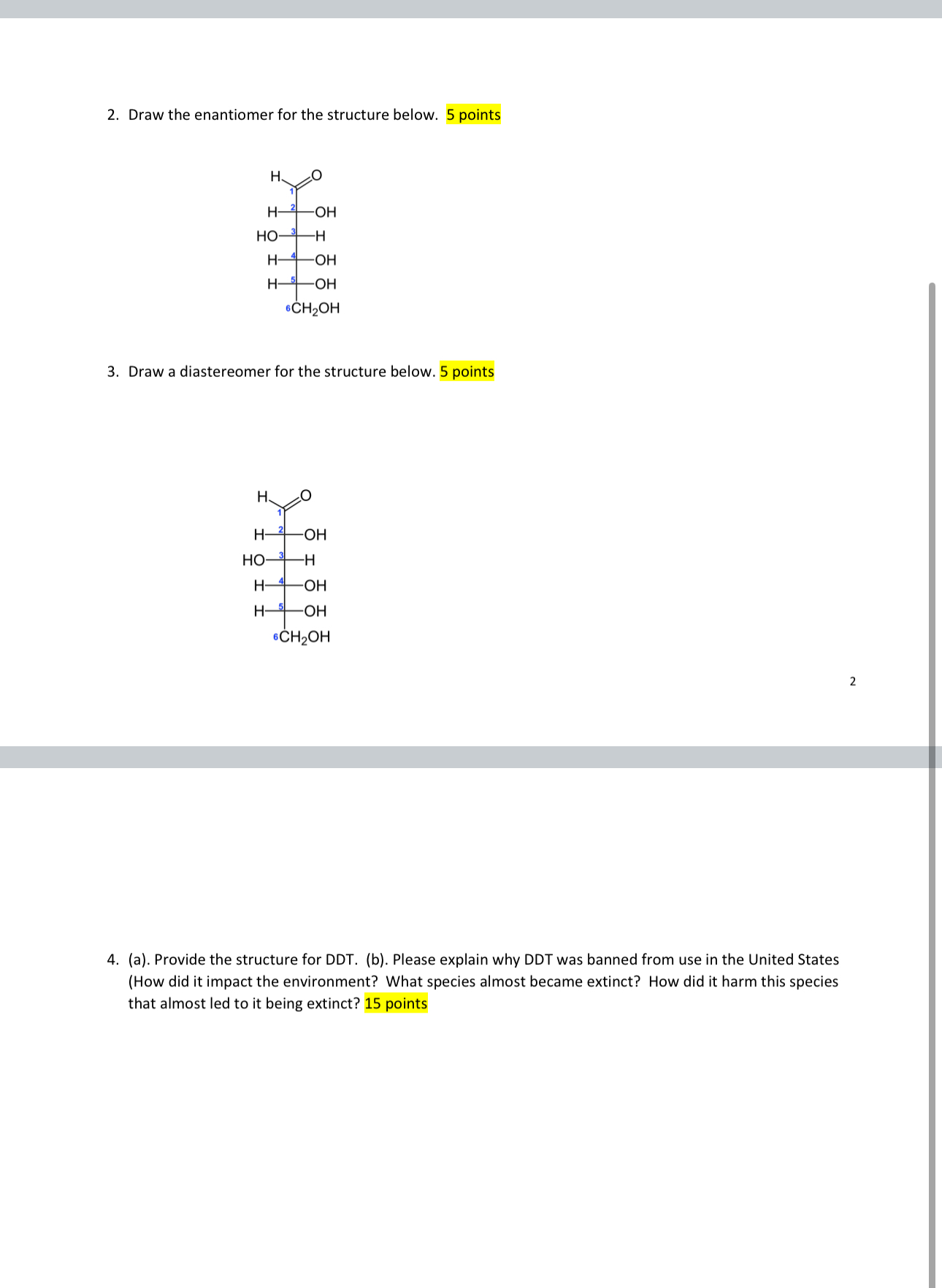 Solved Draw the enantiomer for the structure below. 5 | Chegg.com