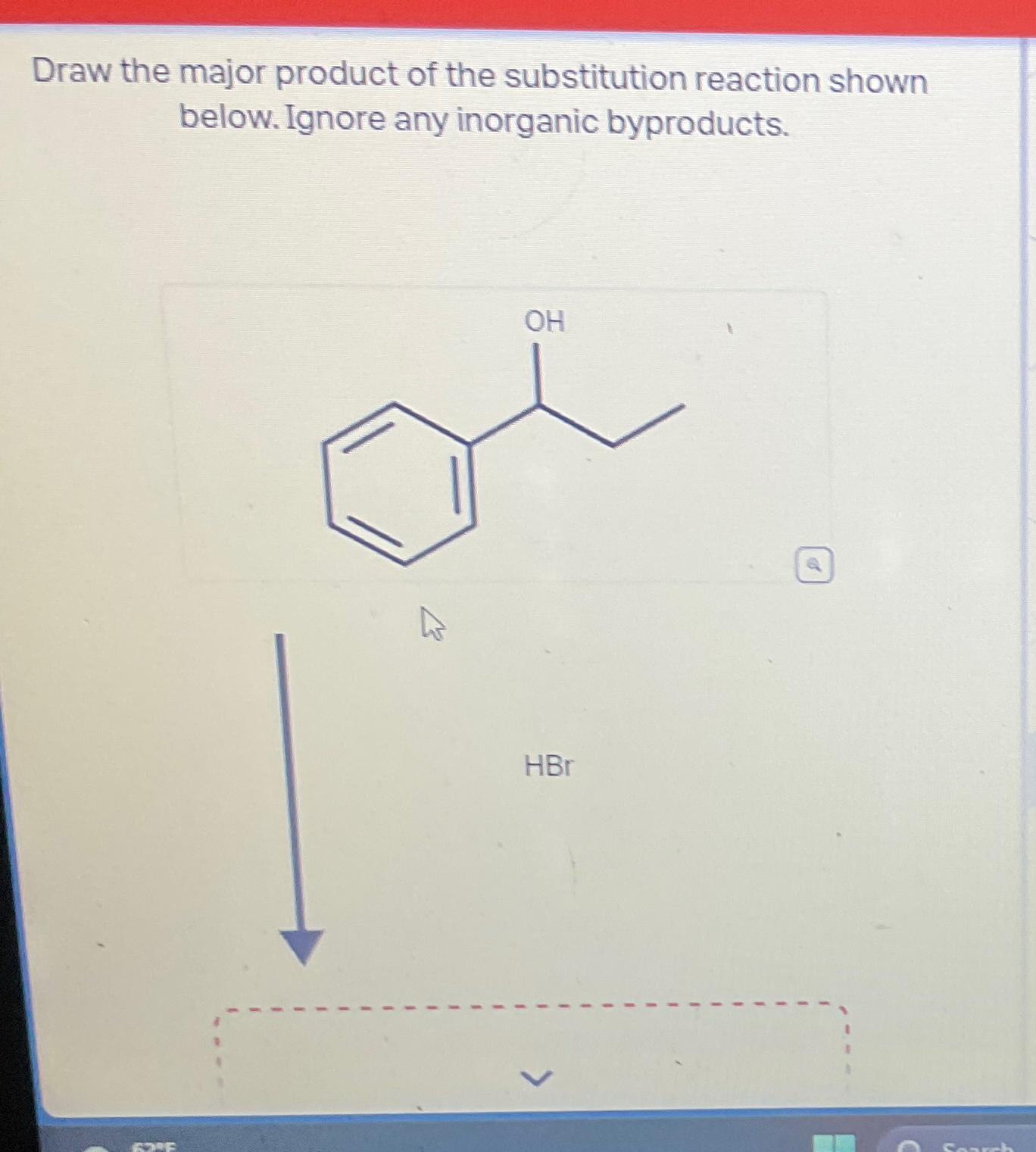 Solved Draw the major product of the substitution reaction | Chegg.com