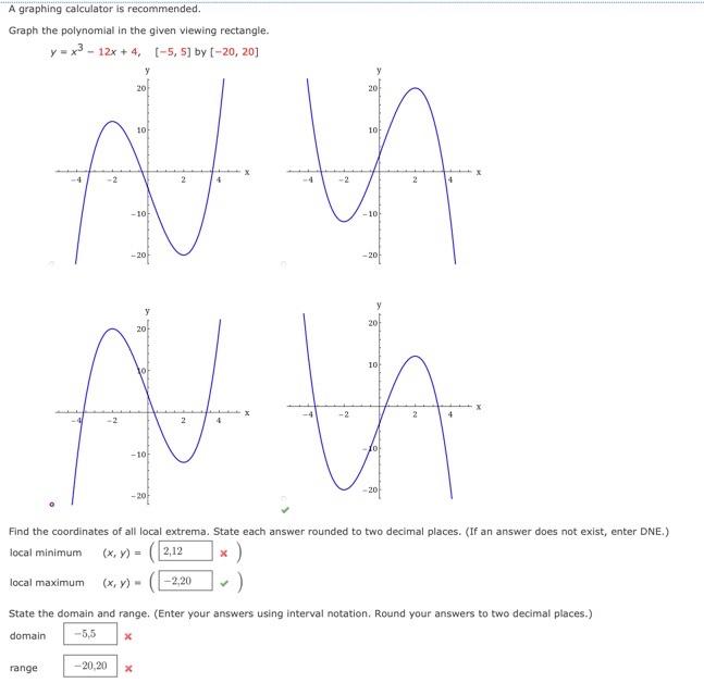 Solved A graphing calculator is recommended. Graph the | Chegg.com