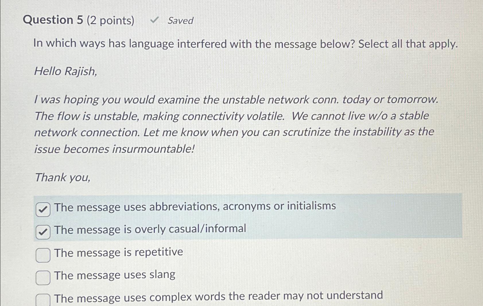 Solved Question 5 (2 ﻿points) ﻿SavedIn which ways has | Chegg.com