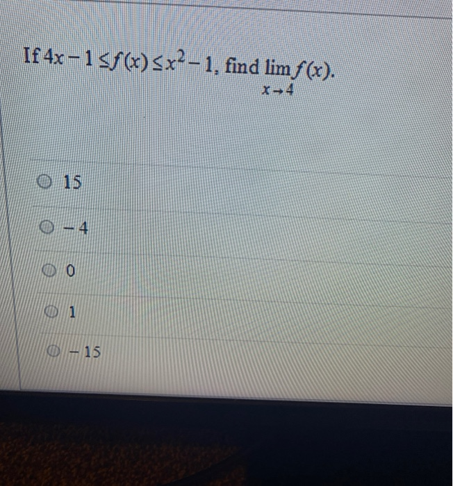 Solved If 4x-15$(x) | Chegg.com