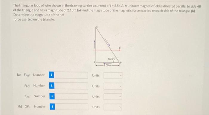 Solved The triangular loop of wire shown in the drawing | Chegg.com