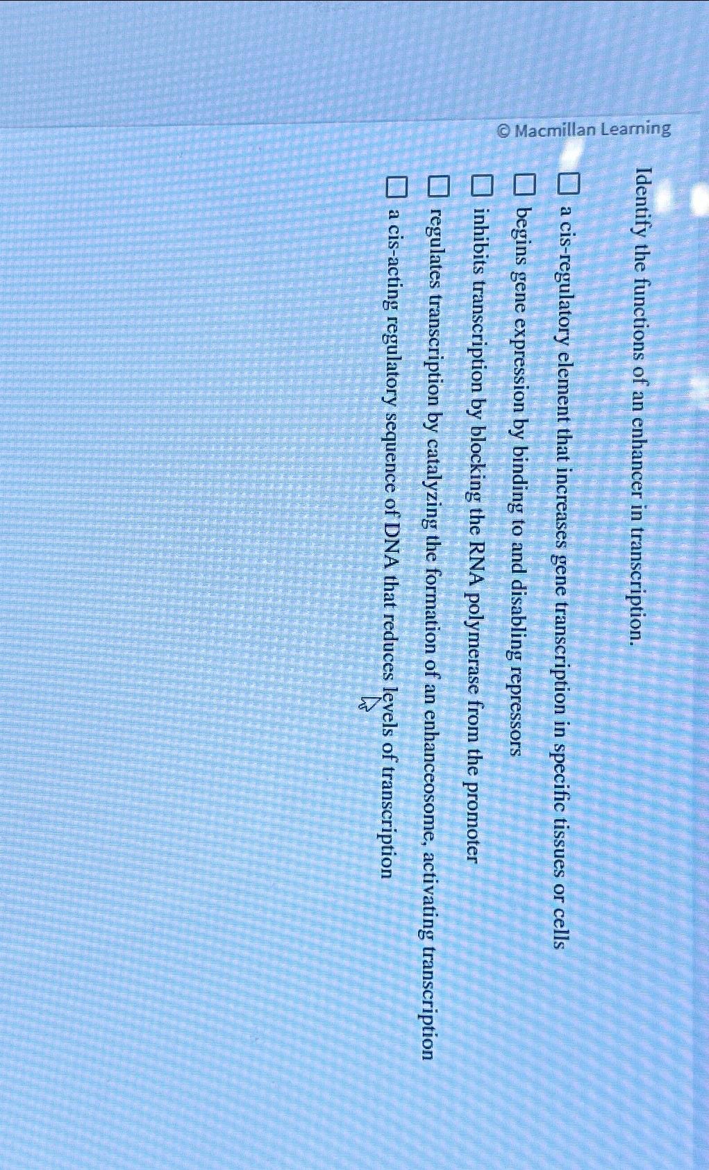 Solved Identify the functions of an enhancer in | Chegg.com