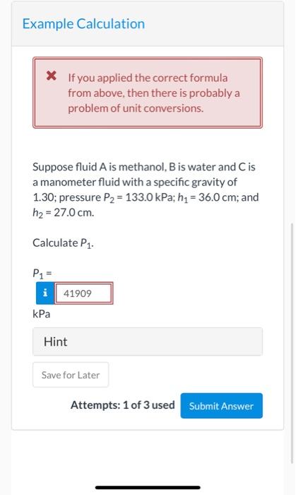 Solved Three different fluids are used in the manometer | Chegg.com