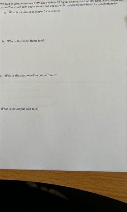 b. What is the output frame rate? What is the | Chegg.com