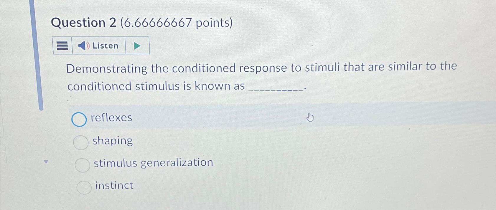 Solved Question 2 ( 6.66666667 ﻿points)ListenDemonstrating | Chegg.com