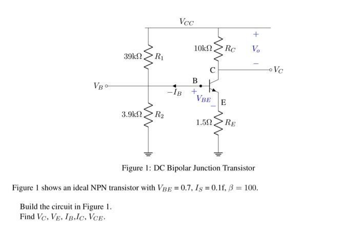 Solved Figure 1: DC Bipolar Junction Transistor Figure 1 | Chegg.com Solved Figure 1: DC Bipolar Junction Transistor Figure 1 | Chegg.com