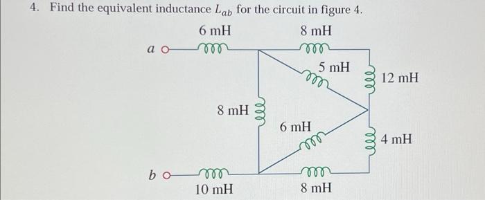 Solved 1. Find the equivalent inductance Lab for the circuit | Chegg.com
