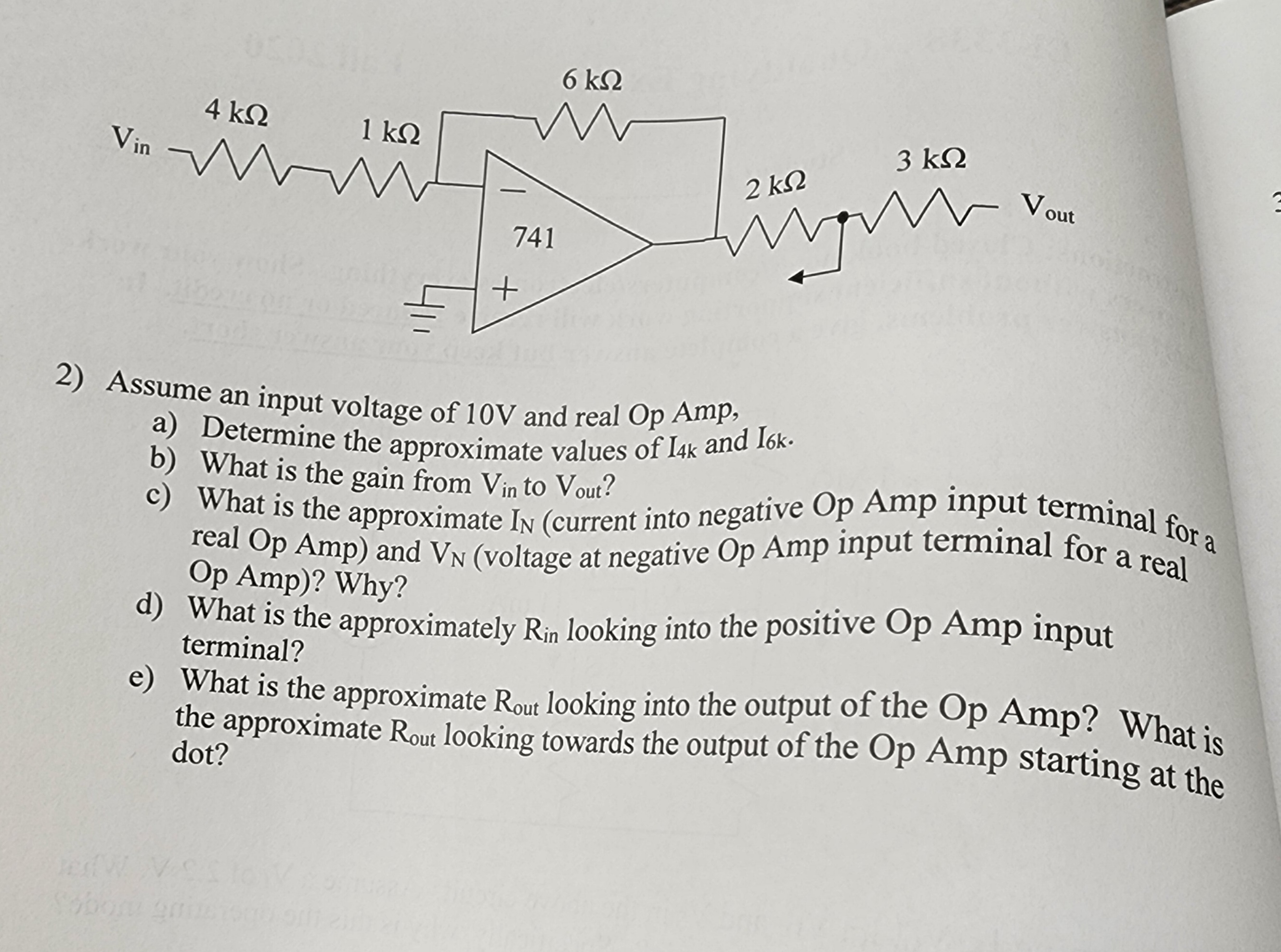 Solved Assume an ﻿input voltage of 10 V ﻿and real Op | Chegg.com
