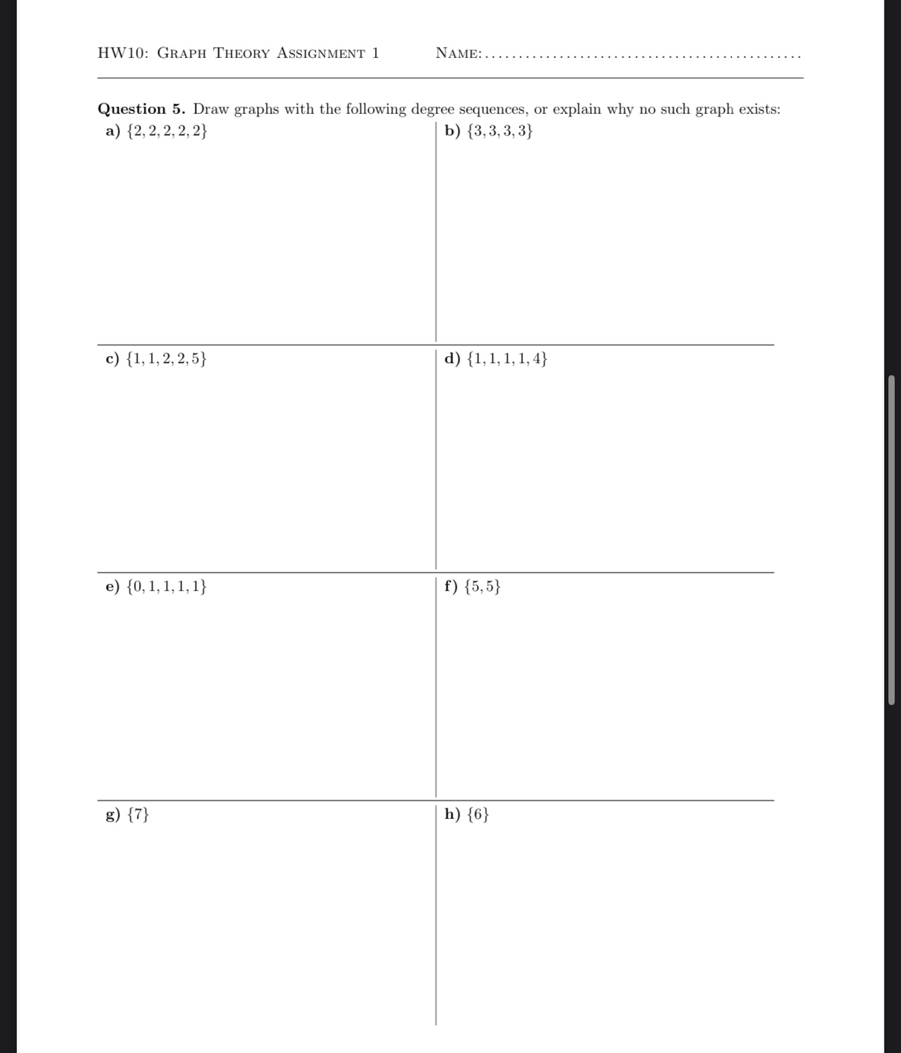 Solved HW10: Graph Theory Assignment | Chegg.com