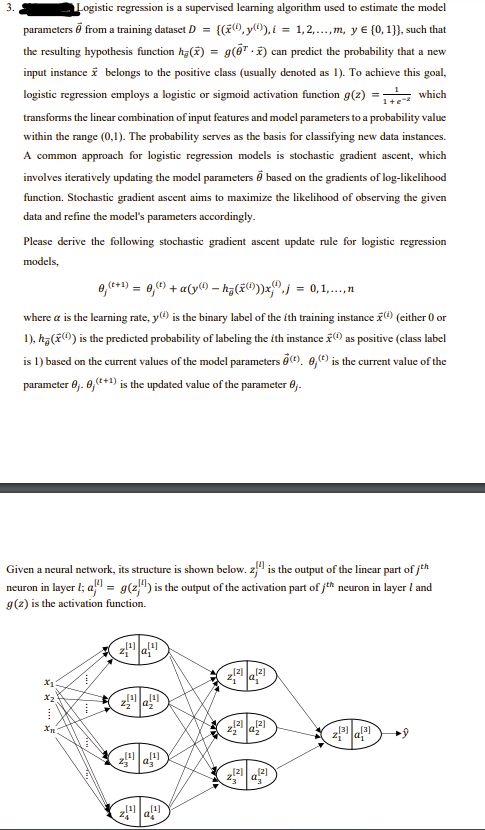 Solved Logistic regression is a supervised learning | Chegg.com