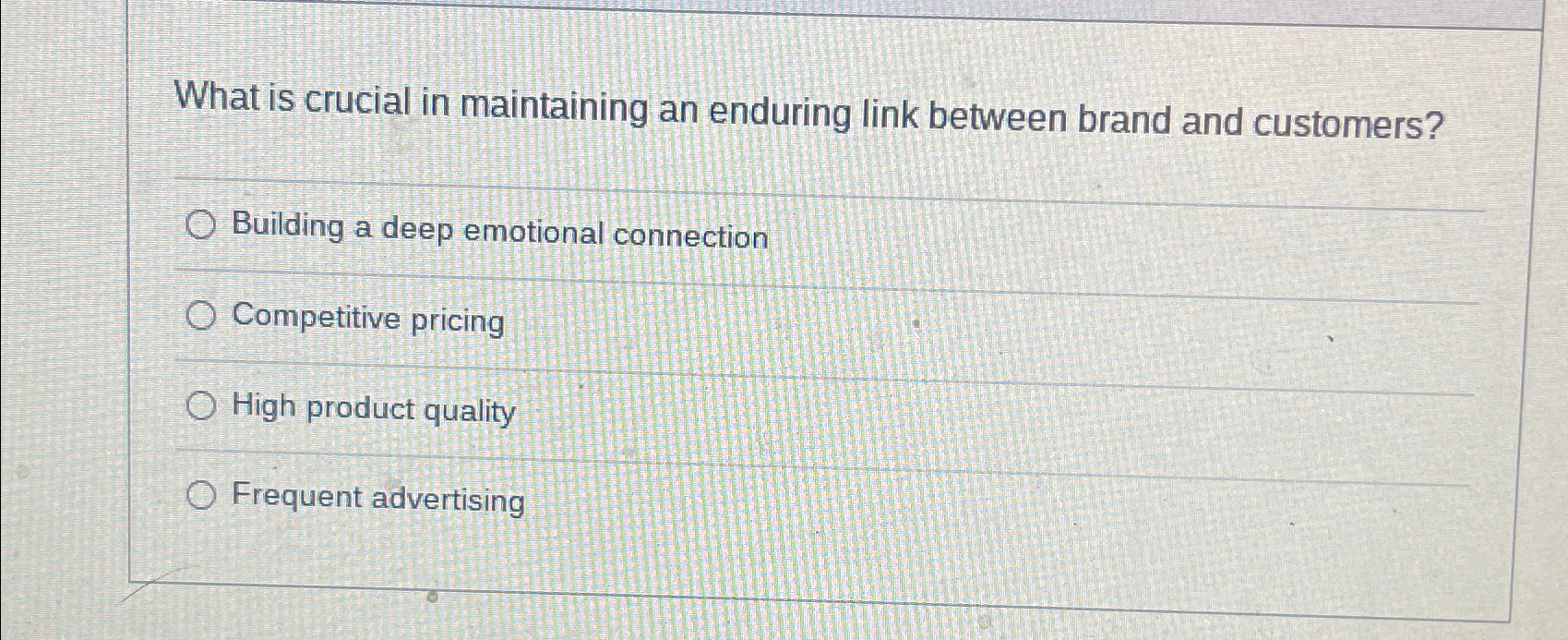 Solved What is crucial in maintaining an enduring link | Chegg.com