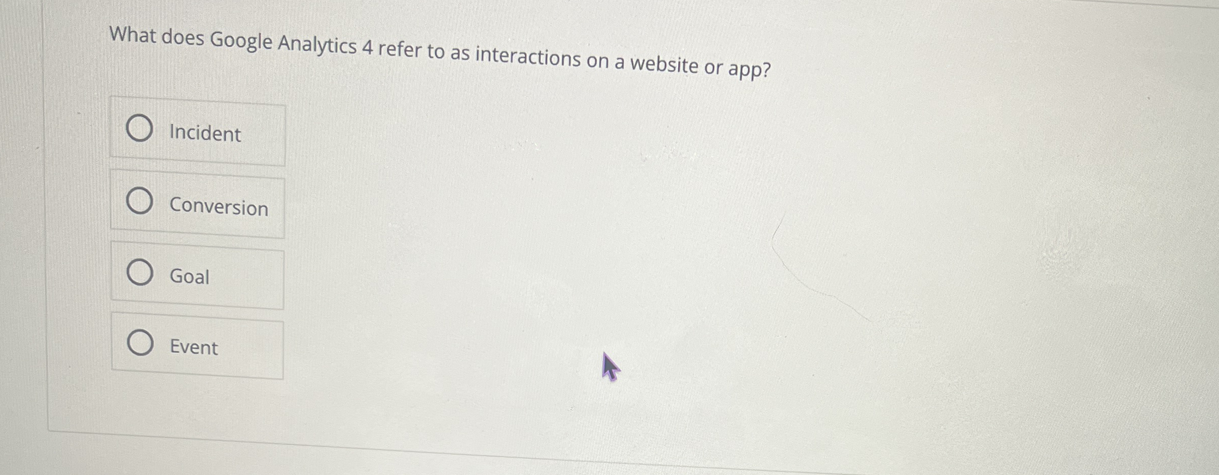 Solved What does Google Analytics 4 ﻿refer to as | Chegg.com
