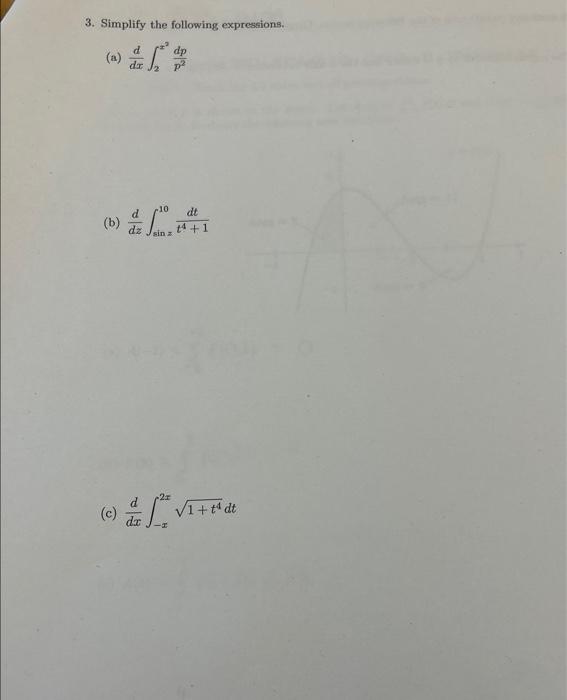 Solved 3. Simplify the following expressions. (a) | Chegg.com