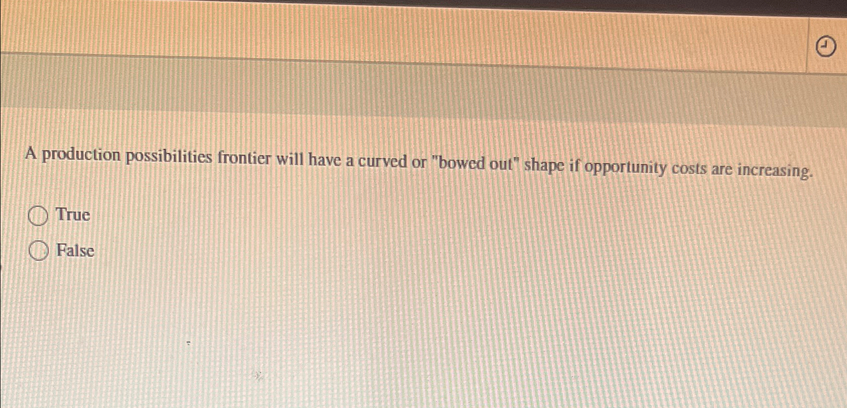 Solved A production possibilities frontier will have a | Chegg.com