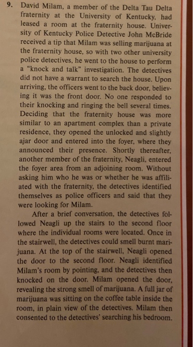 9. David Milam, a member of the Delta Tau Delta | Chegg.com