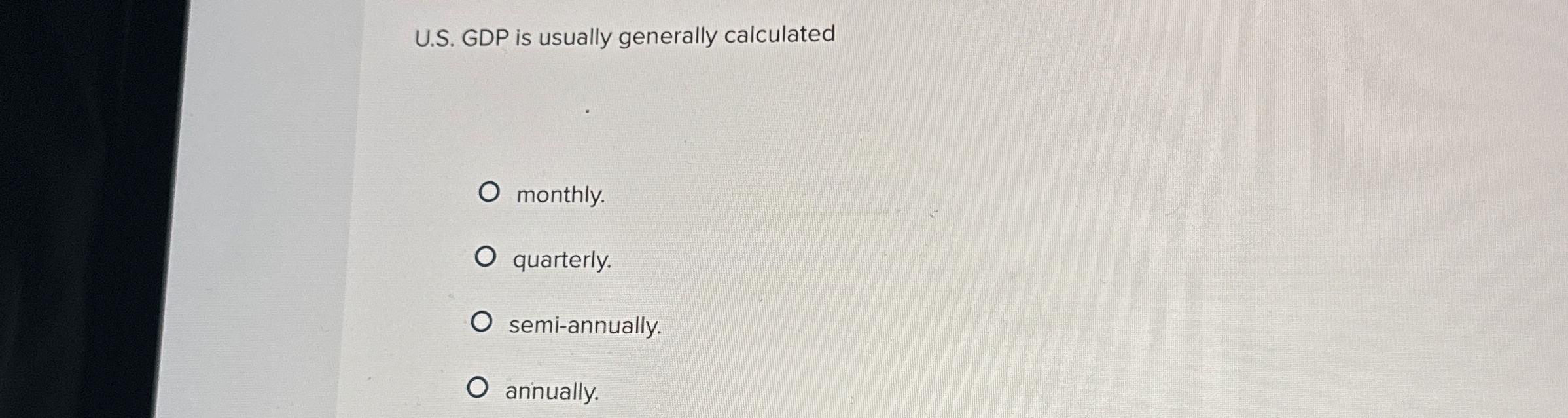 Solved U.S. ﻿GDP is usually generally | Chegg.com