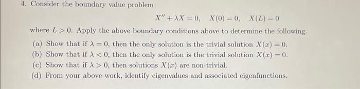 Solved 4. Consider the boundary value problem | Chegg.com