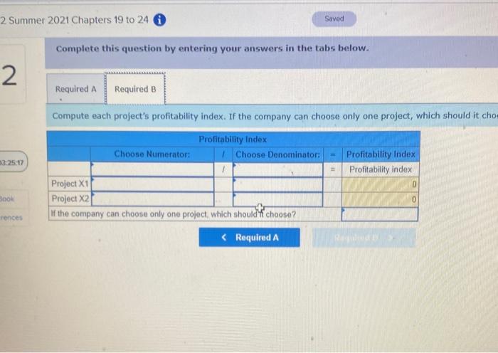 Solved Exercise 24-12 Net present value, profitability index | Chegg.com