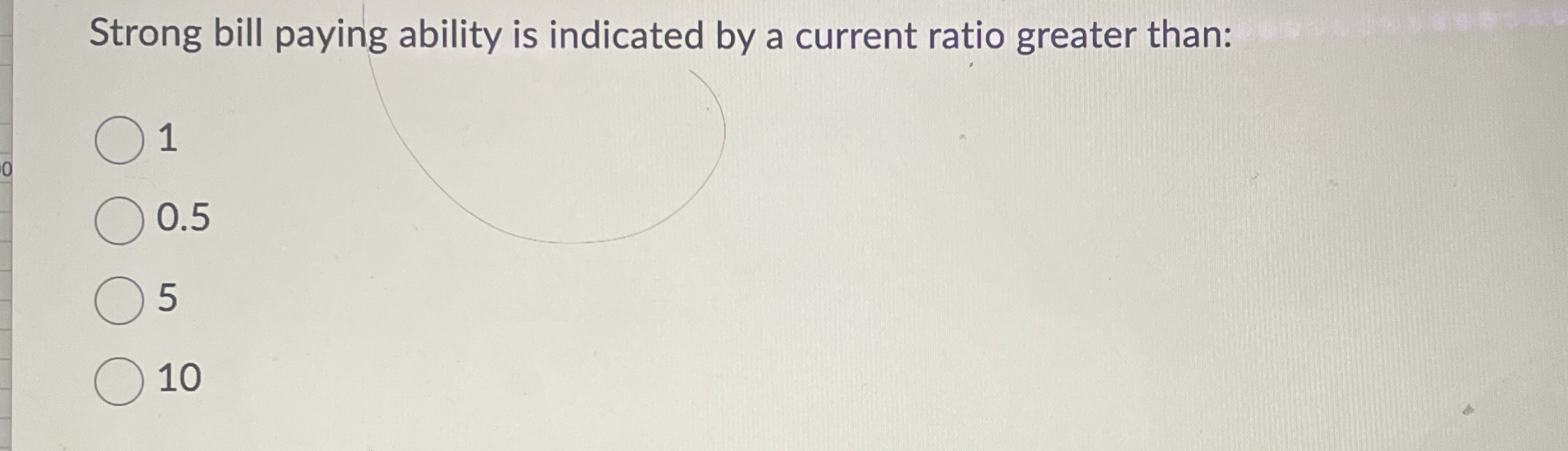 Solved Strong bill paying ability is indicated by a current | Chegg.com
