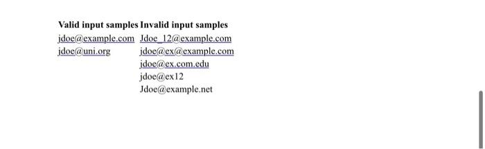 Solved Description: Write a java program that reads an email | Chegg.com