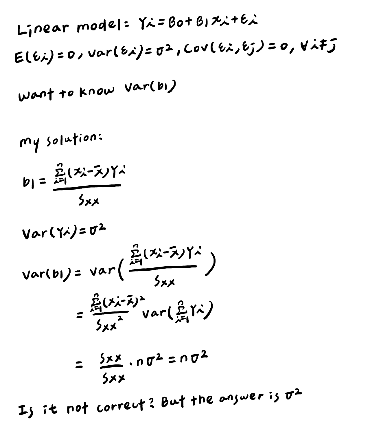 Linear model | Chegg.com