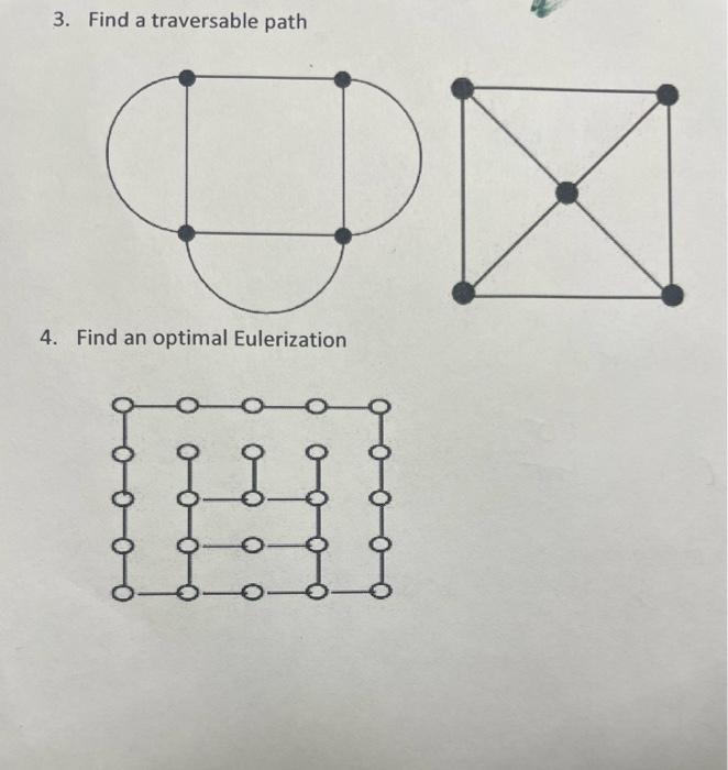 Solved 3. Find a traversable path 4. Find an optimal | Chegg.com