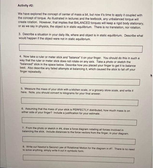 Solved Activity #2: We have explored the concept of center | Chegg.com