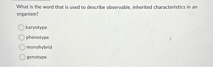 Solved What is the word that is used to describe observable, | Chegg.com