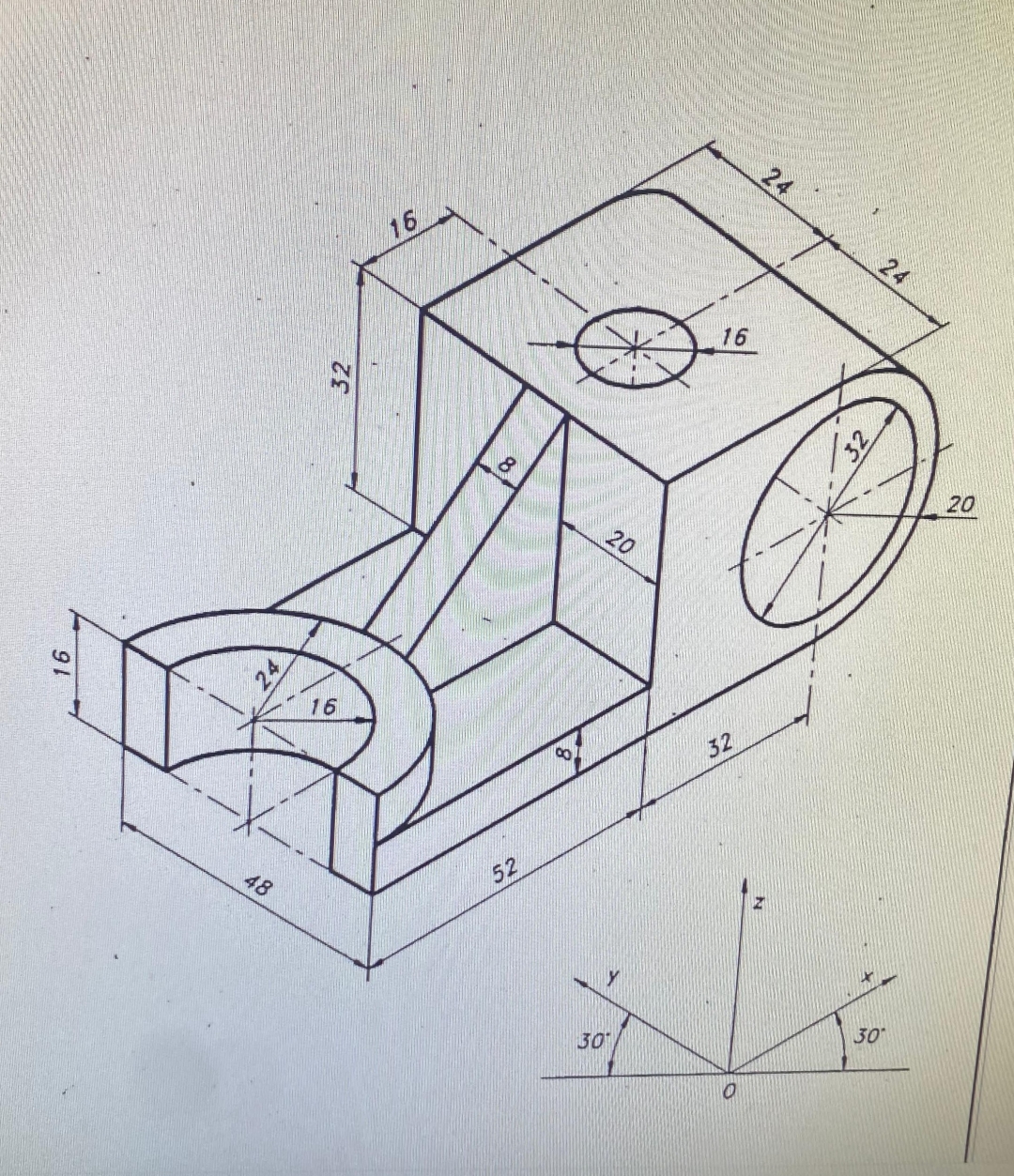 Front, top, and left side views shall be drawn at a | Chegg.com