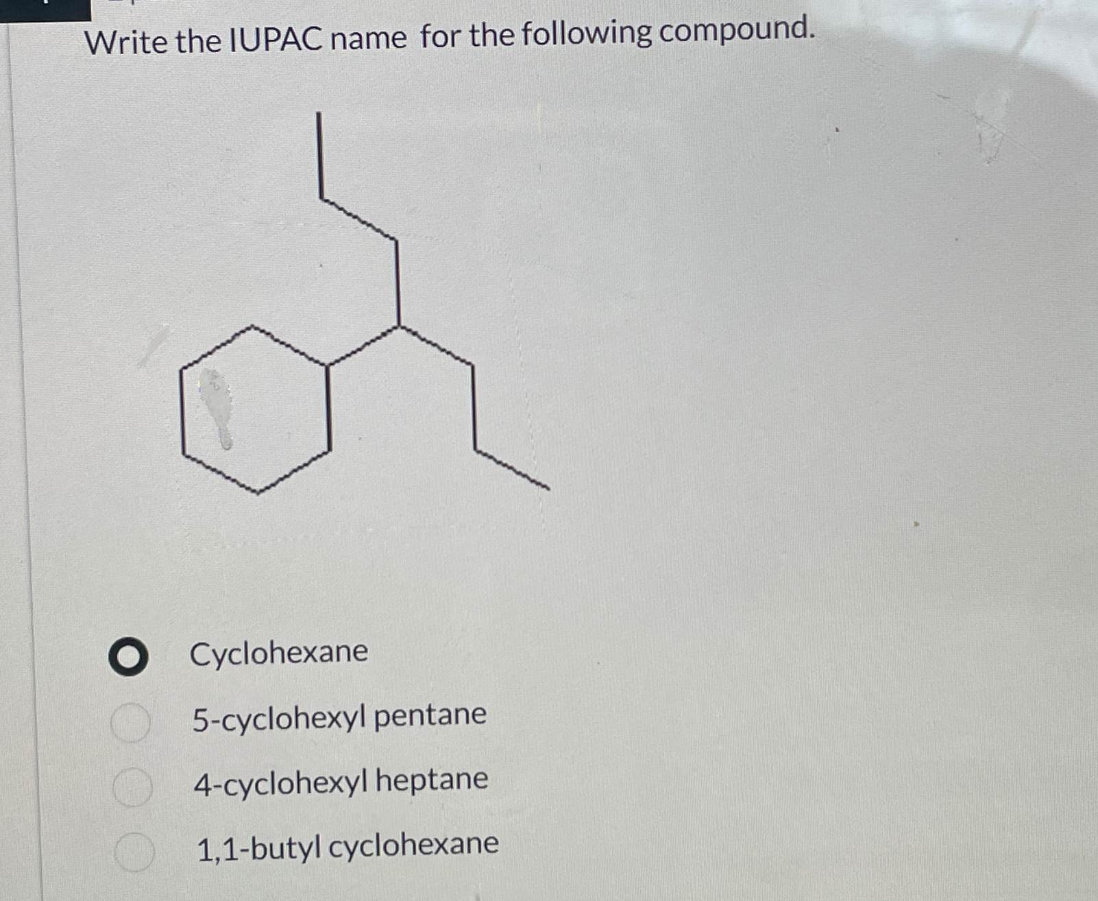 Solved Write the IUPAC name for the following | Chegg.com