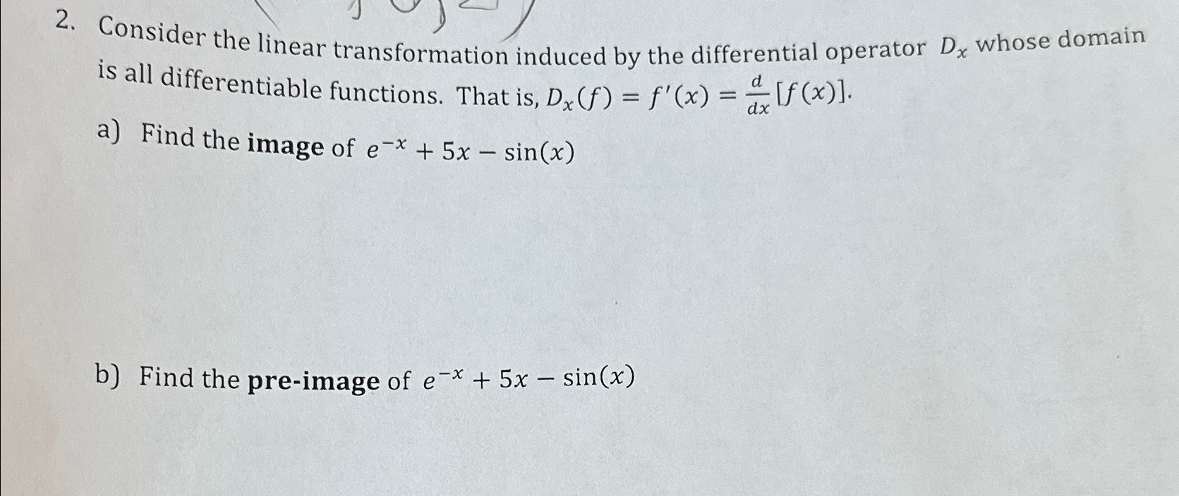 Solved Consider the linear transformation induced by the | Chegg.com