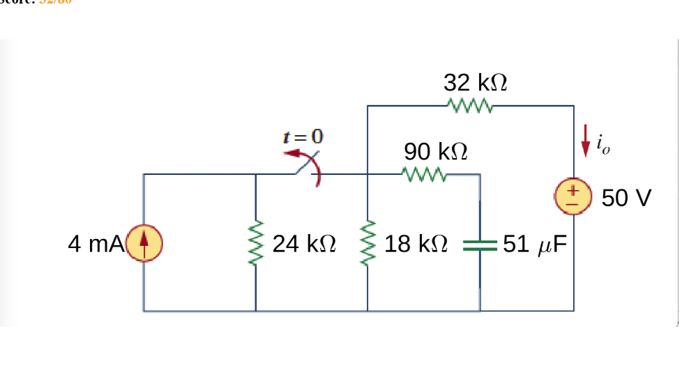 Solved For the circuit shown above, find the source current | Chegg.com