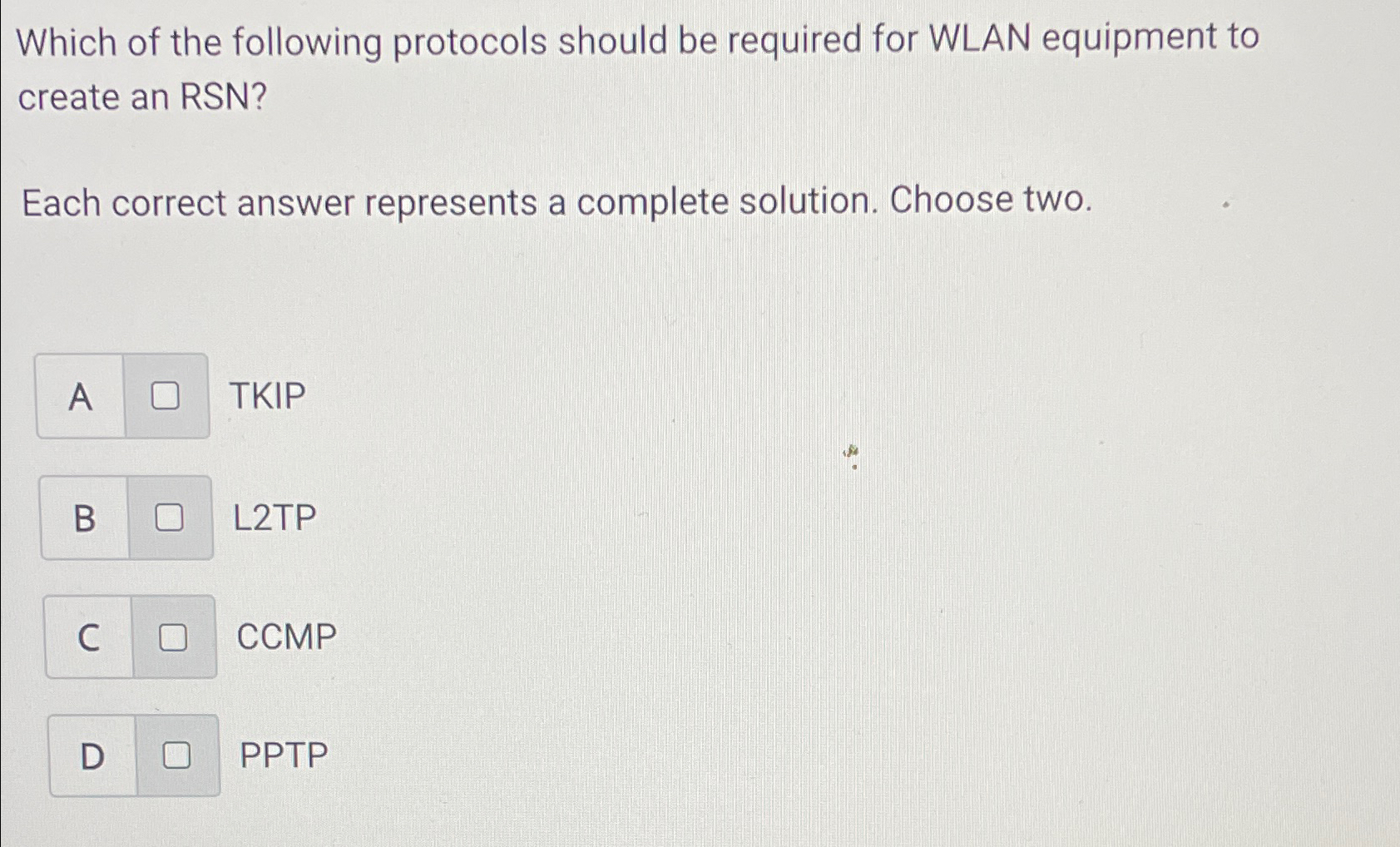 Solved Which of the following protocols should be required | Chegg.com