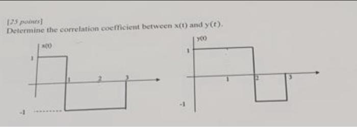 Solved [25 poinis] Determine the correlation coefficient | Chegg.com