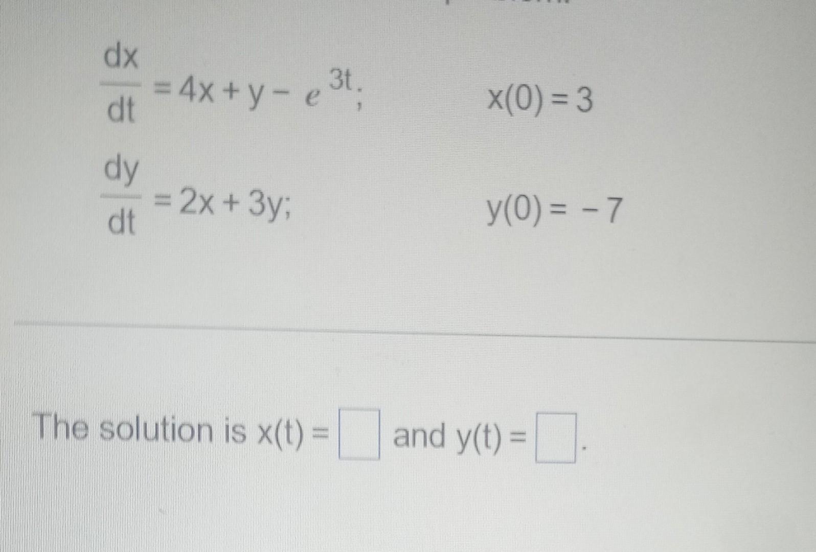 Solved use differential operators and elimination to solve | Chegg.com