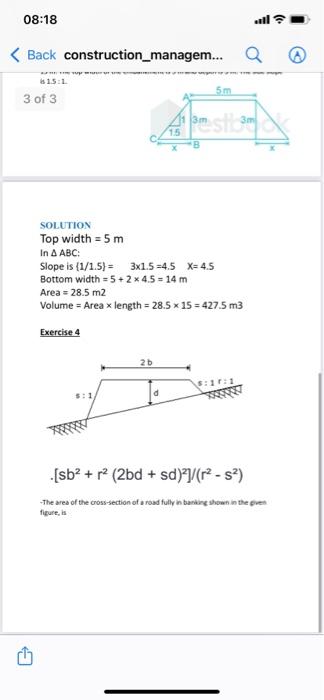 Solved Exercise 3 Calculate the volume (cubic meter) of | Chegg.com