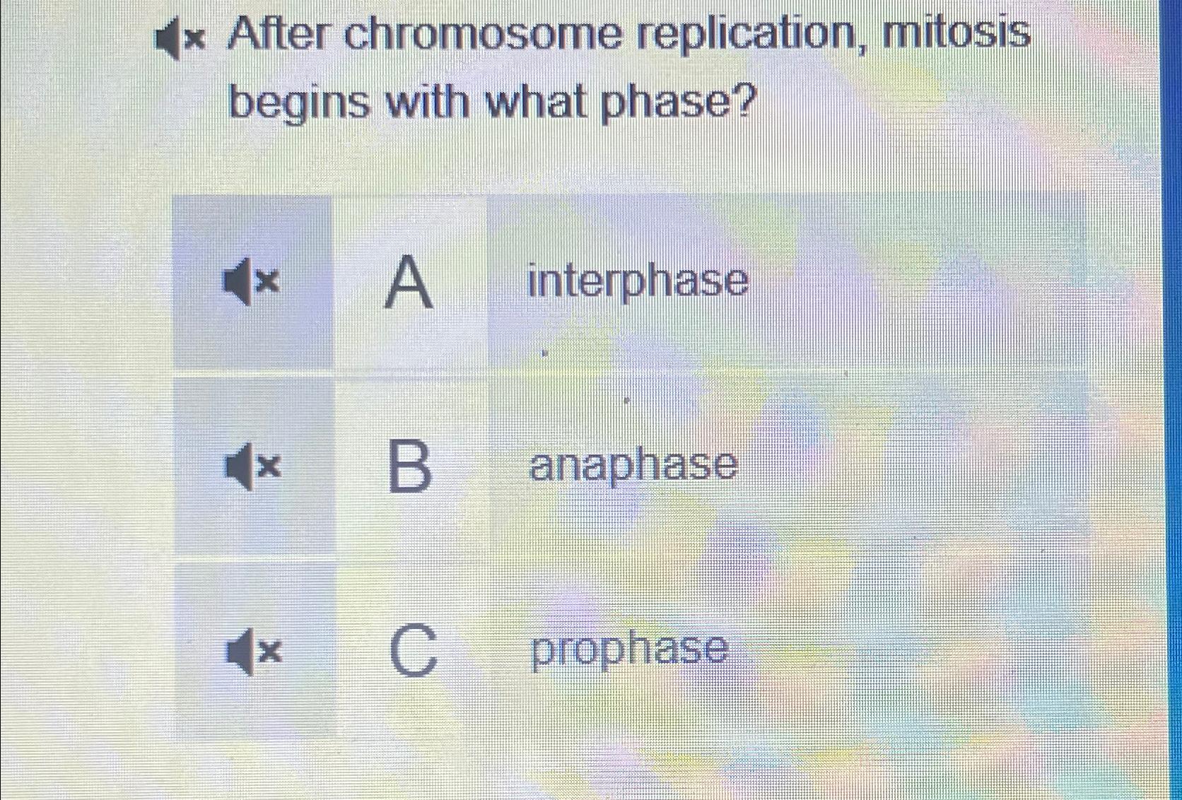 Solved After chromosome replication, mitosis begins with | Chegg.com