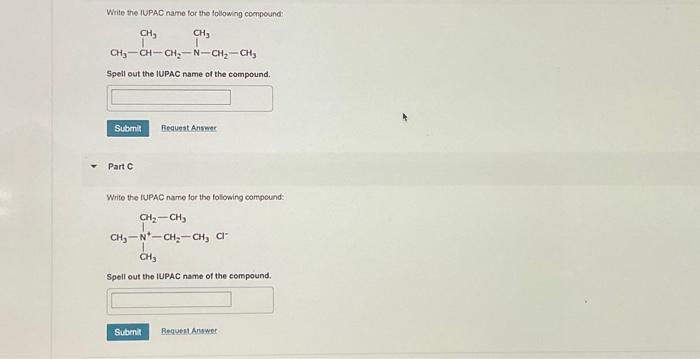 Solved Write the IUPAC name for the following compound: CH3 | Chegg.com