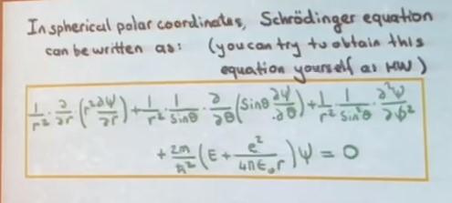Solved In spherical polar coordinatas, Schrödinger equation | Chegg.com