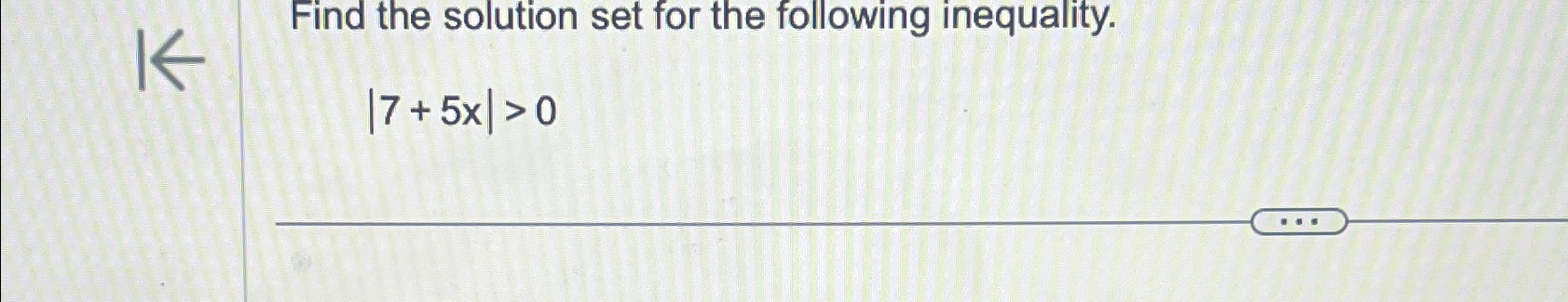 Solved Find the solution set for the following | Chegg.com