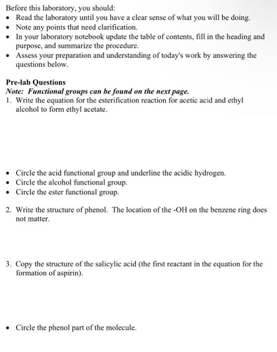 Solved Before this laboratory, you should: - Read the | Chegg.com