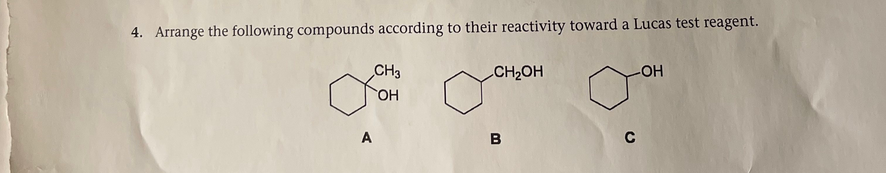 Solved Arrange the following compounds according to their | Chegg.com